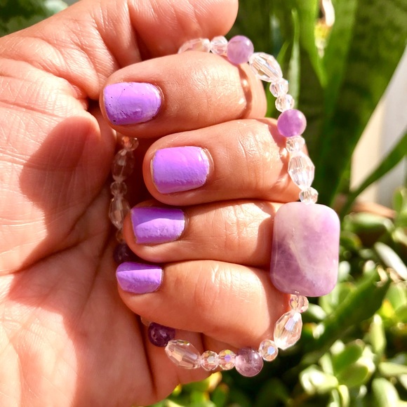 Jewelry | Handmade Amethyst Bead Bracelet | Poshmark
